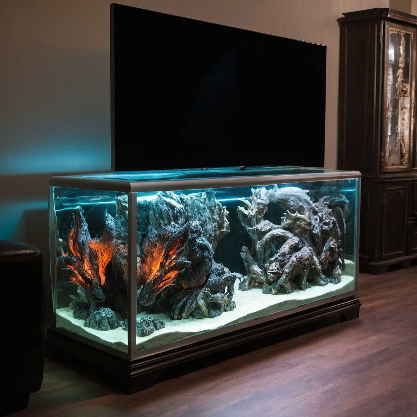 Aquarium TV Stand: Elegant Fish Tank Design