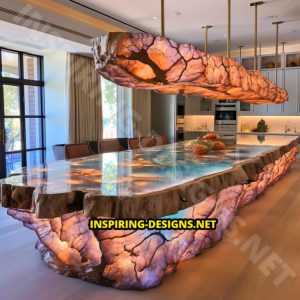 Exploring The Beauty And Functionality Of Geode And Epoxy Kitchen Islands