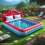 Floating In The Clouds With Bed-shaped Inflatable Pools
