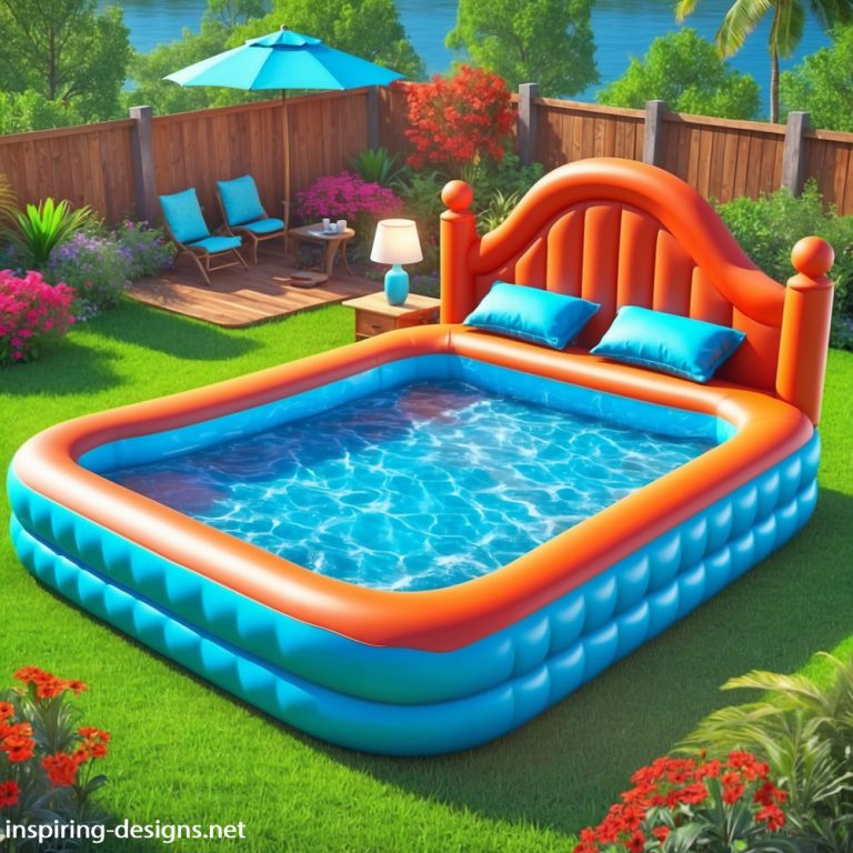 Floating In The Clouds With Bed-shaped Inflatable Pools