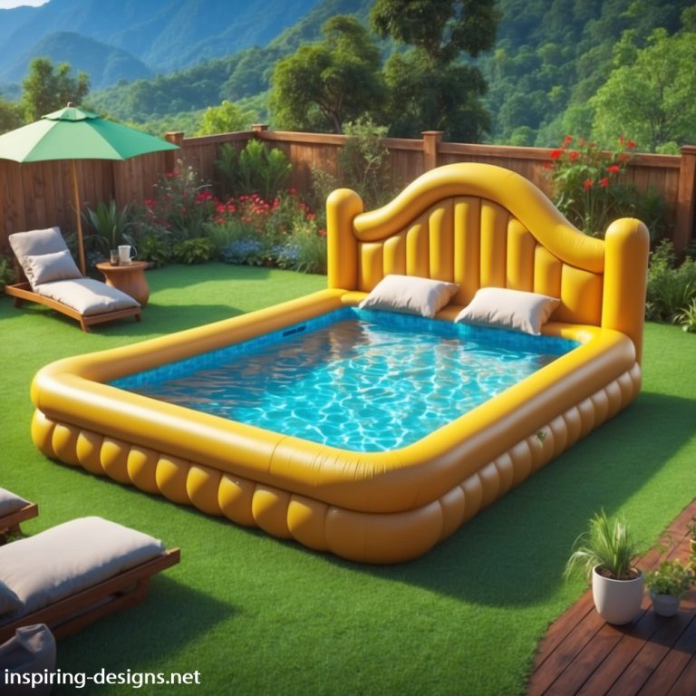 Floating In The Clouds With Bed-shaped Inflatable Pools