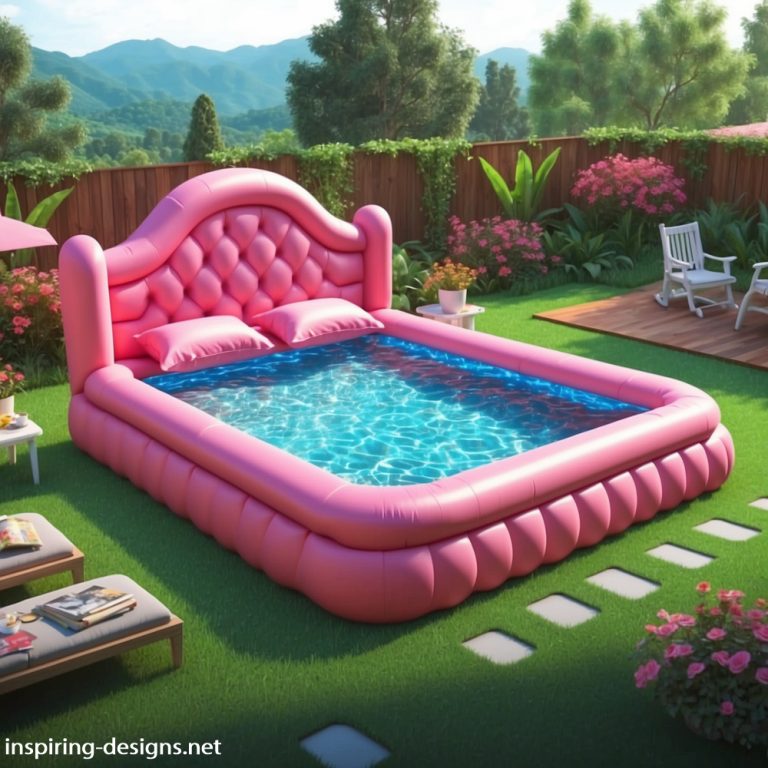 Floating In The Clouds With Bed-shaped Inflatable Pools