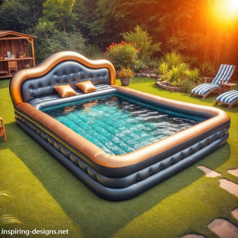 Floating In The Clouds With Bed-shaped Inflatable Pools