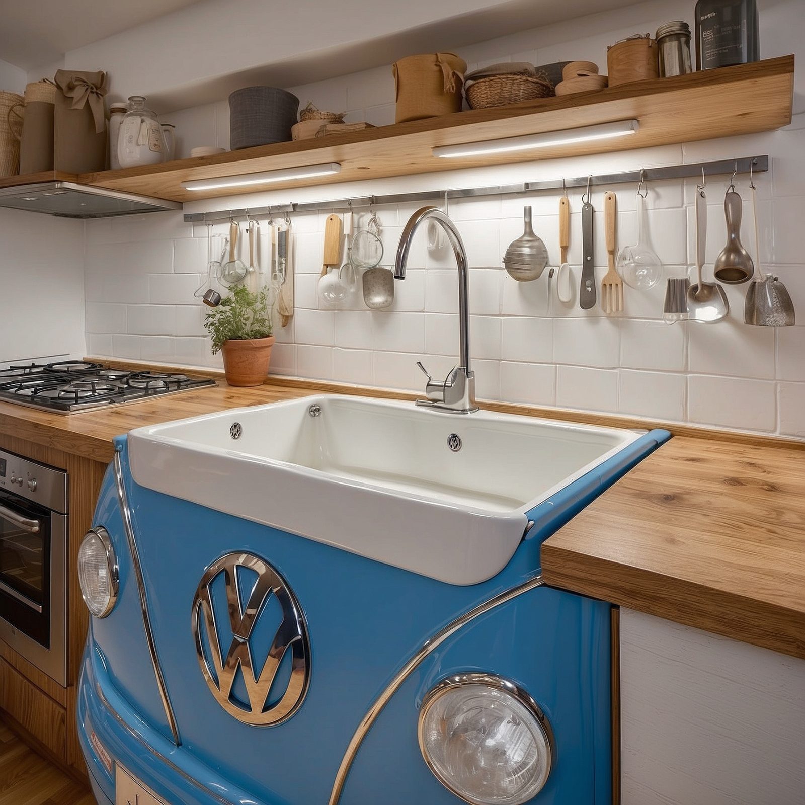 Volkswagen Bus Sinks: A Retro Breath For The Modern Kitchen