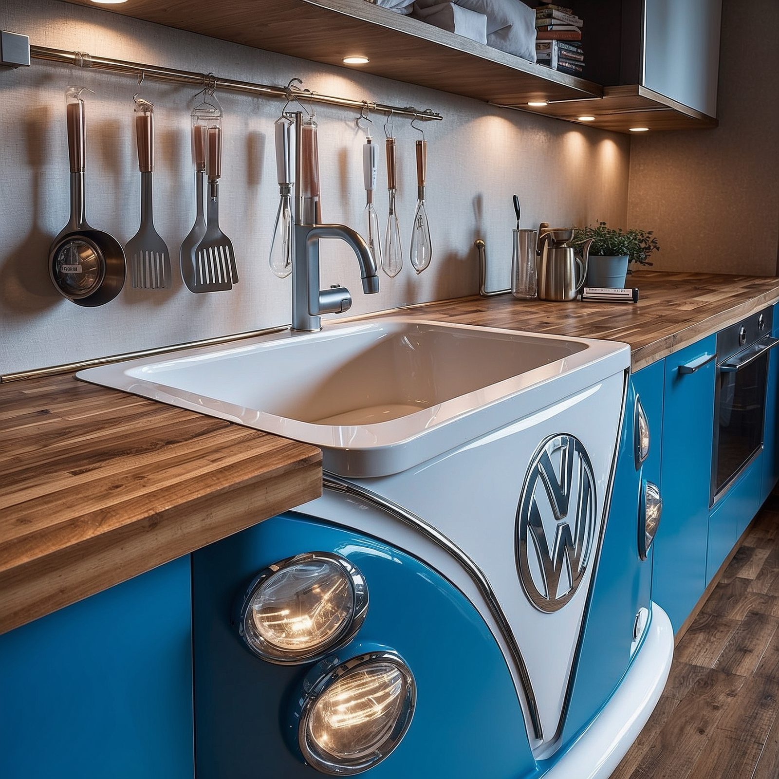 Volkswagen Bus Sinks: A Retro Breath For The Modern Kitchen